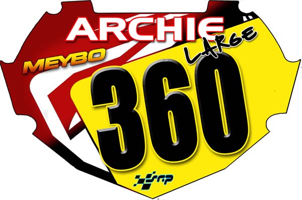 Box Custom Meybo Archie Decal BMX Number Plate Sticker - BMX Race Plates